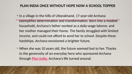 Plan india Girl Child Education NGO in India | PPT