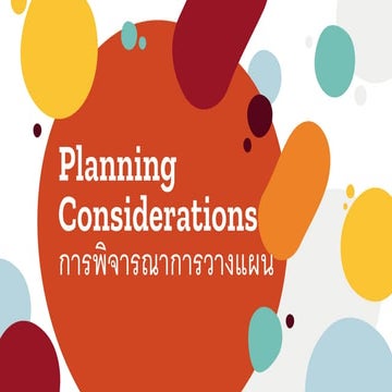 Planing consideration | PDF