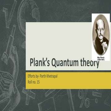 Plank’s Quantum theory.pptx