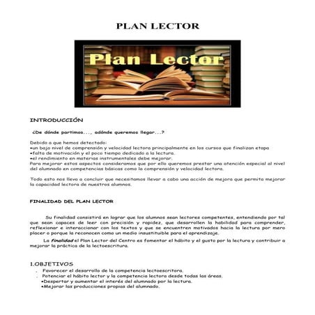 Plan lector | DOC