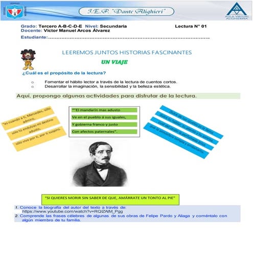 Plan lector actividad 1 un viaje | DOCX