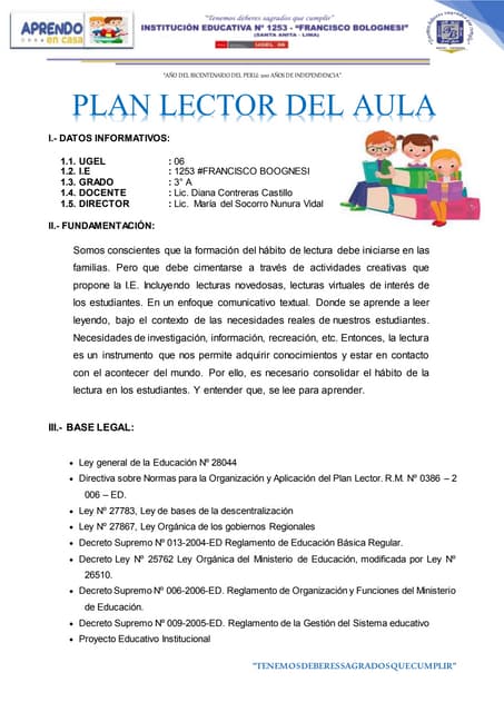 Plan de trabajo colegiado-2017 | PDF