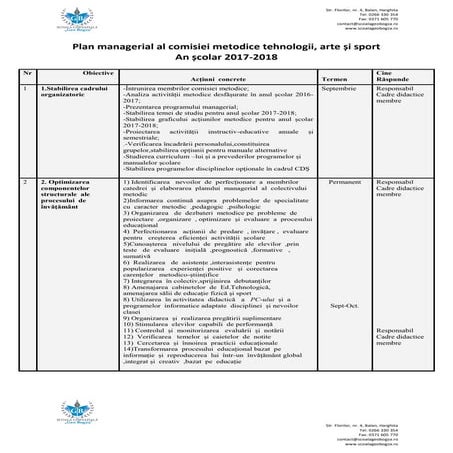 Plan managerial arte_sport | PDF