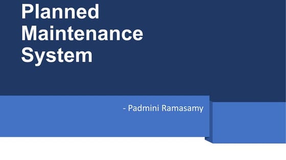 Plannedmaintenance | PPT