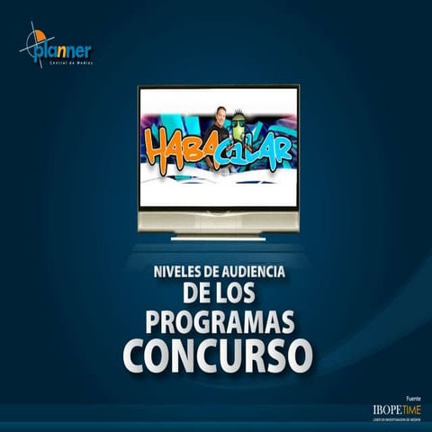 NIVELES DE AUDIENCIA DE LOS PROGRAMAS CONCURSO | PPTX