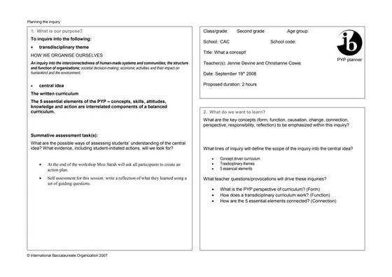 PYP New Teacher Induction PD | PPTX