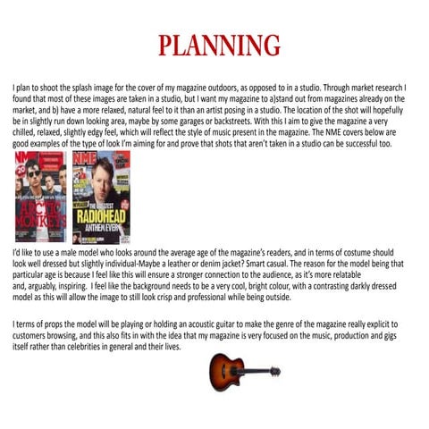 Fanzine and Magazine Article Plan | PPTX