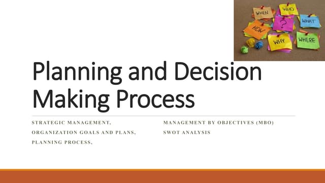 Decision Analysis and Resolution | PPT
