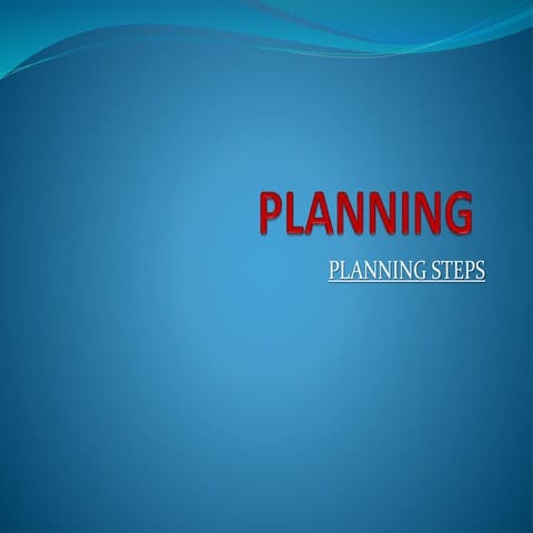 Planning steps | PPT