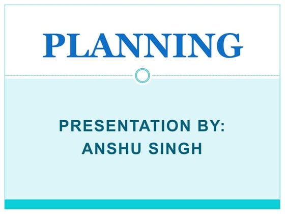 IMPORTANCE OF PLANNING IN MANAGEMENT – ADVANTAGES & LIMITATIONS OF ...