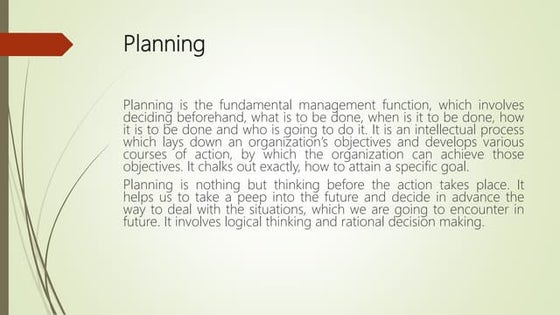 Nature of planning | PDF