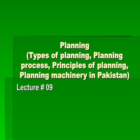 Planning, Types of Planning, and Planning Process.ppt