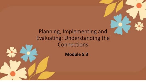 Planning, implementing and evaluating: understanding connection | PPTX ...