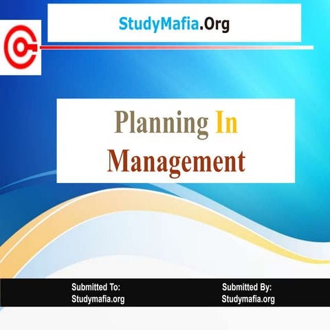 planning-in-management for mba studentss | PPTX