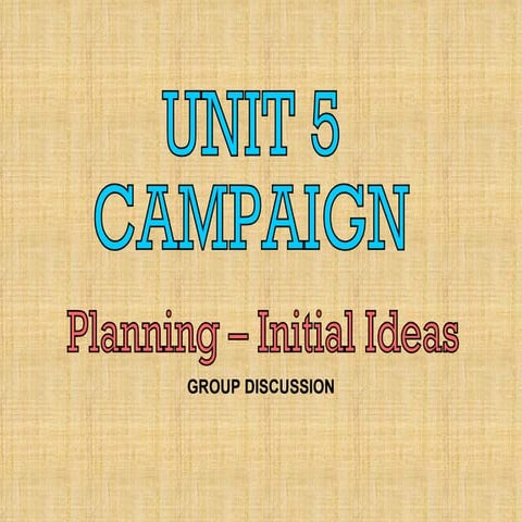 Planning - Initial ideas | PPT