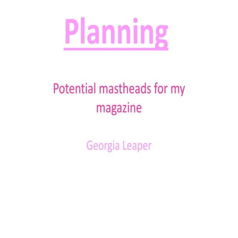 Masthead ideas eda | PPTX