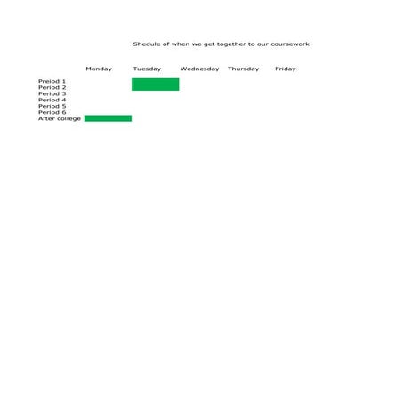 Shedule of when the group will get together | XLSX