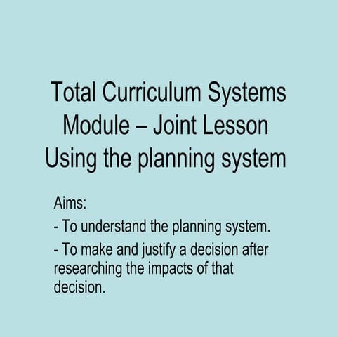 Planning System | PPT