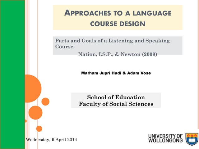 APPROACHES TO ESP TRAINING | PPTX