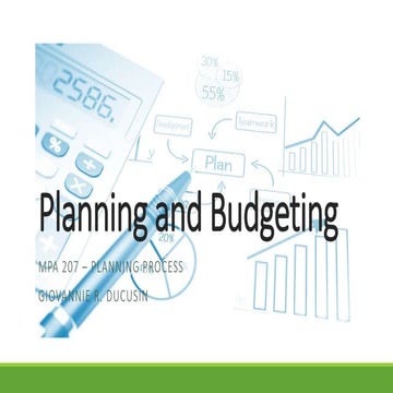 MPA 210 Lecture : Planning & Budgeting | PPTX