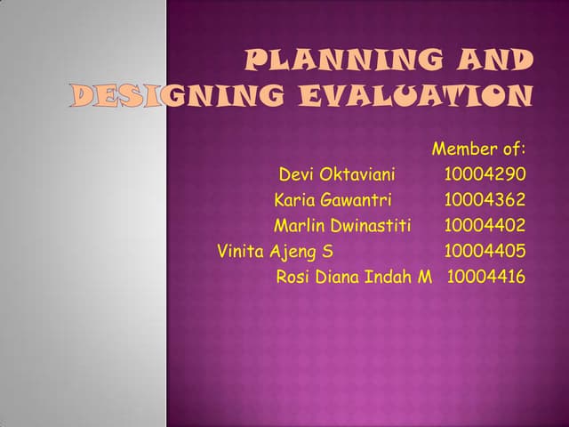 PROVUS'S DISCREPENCY EVALUATION MODEL | PPTX