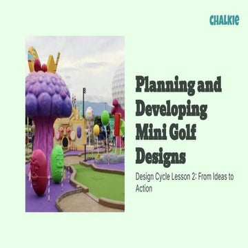 How to build a miniature golf course | DOCX
