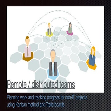 Agile planning and monitoring for distributed teams. Presentation with demo screens. | PDF