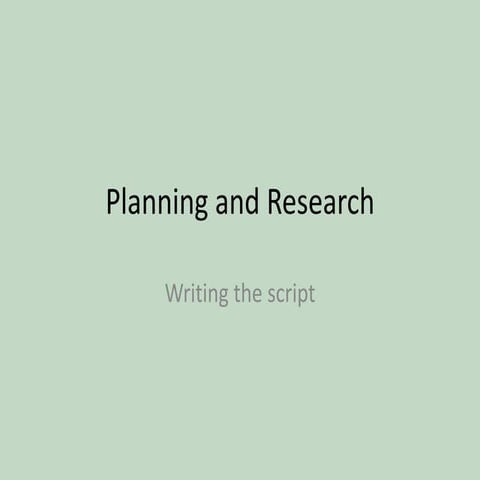Script writing green | PPTX