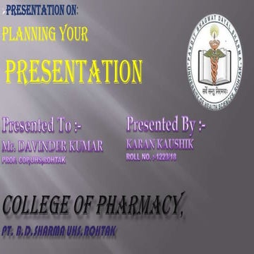 What to plan for presentation what a presentation onPlanning a ...