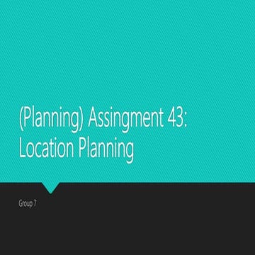 Planning) assingment 43 | PPT