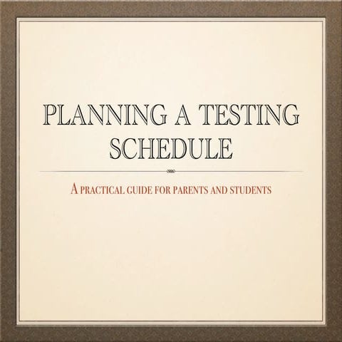 Planning a testing schedule for college admissions | KEY