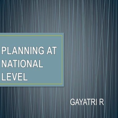 Planning at national level | PPTX
