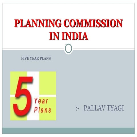 Planning commision of india | PPT