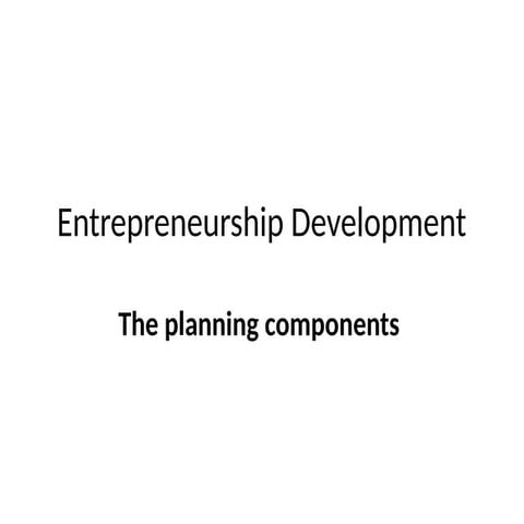 PLANNING COMPONENTS AND TYPES OF PLAN.pptx