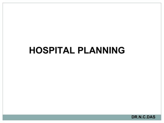 Hospital planning and designing | PPT