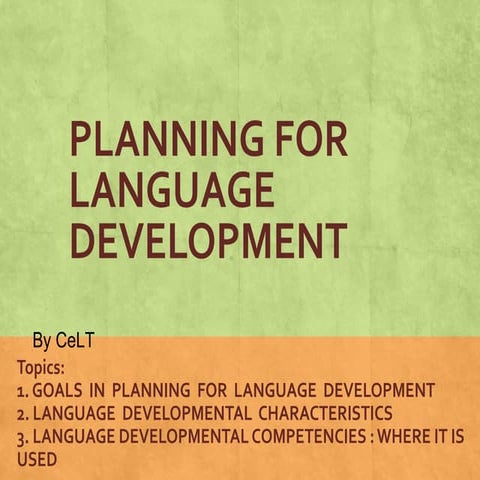 Planning for language development | PPT | Parenting Babies and Toddlers ...