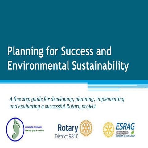 Planning for Success and Environmental Sustainability | PPT