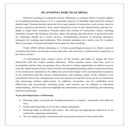 Planning for teaching year plan by dr.thanuja.k and nithin jishnu.e ...