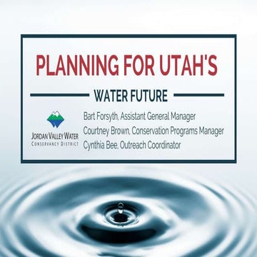 Planning for Utah's Water Future | PPTX