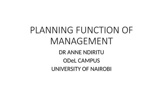 Planning tools and techniques | PPTX