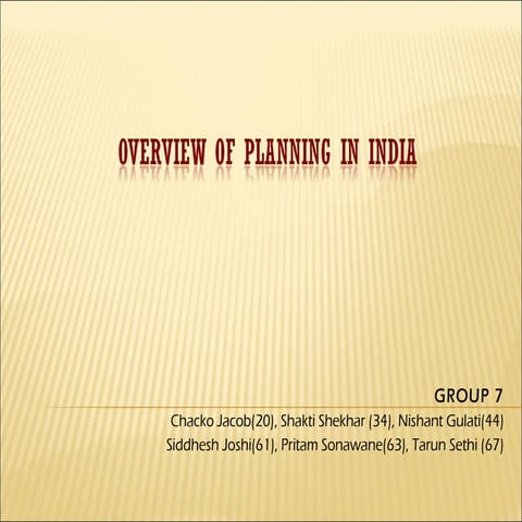 Planning in india 1 | PPT