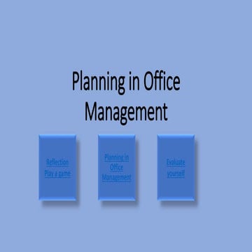 Planning in office management | PPTX