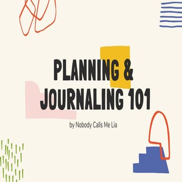 Planning & Journaling 101 | PDF