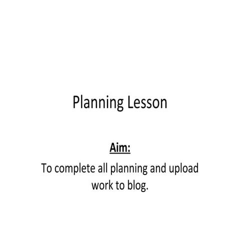 Planning Lesson | PPT
