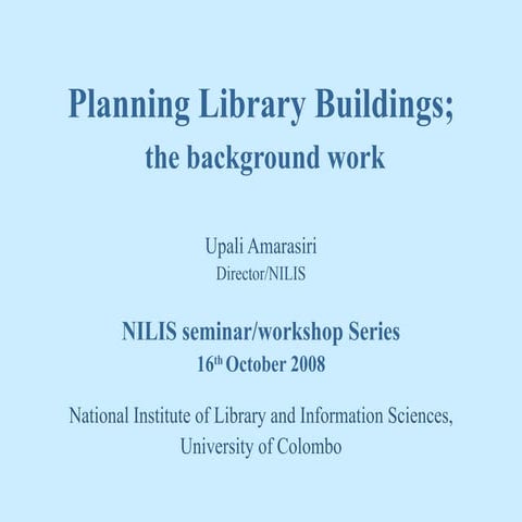 Planning library build presentation | PPT