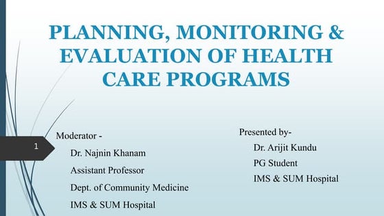 Monitoring, Evaluation and Reporting | PPT | Infectious Diseases ...