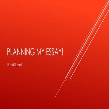 Planning my essay! | PPTX