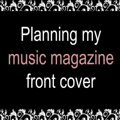 Music Magazine Front Cover | PPT