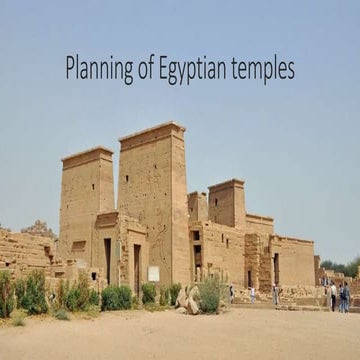 Planning of egyptian temples | PPTX