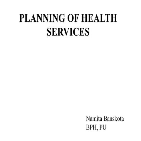 Health planning | PPT